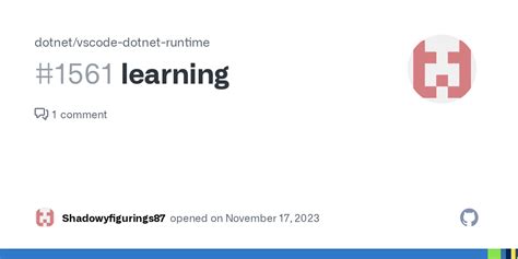 Learning · Issue 1561 · Dotnetvscode Dotnet Runtime · Github