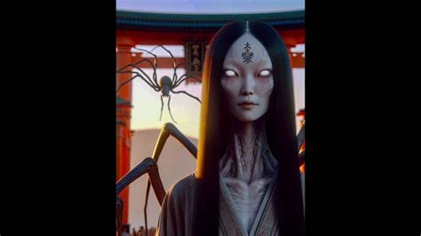 Scary Ai Yokai Yōkai Jorogumo Japanese Japan Viral Shorts Legend Spirits Spider