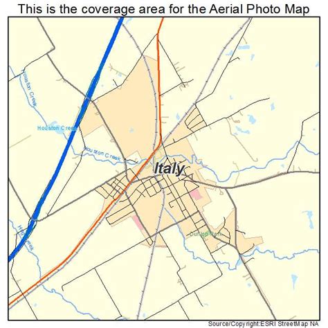 Aerial Photography Map Of Italy Tx Texas