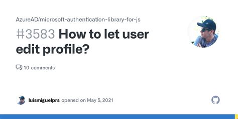 How To Let User Edit Profile Issue Azuread Microsoft Authentication Library For Js