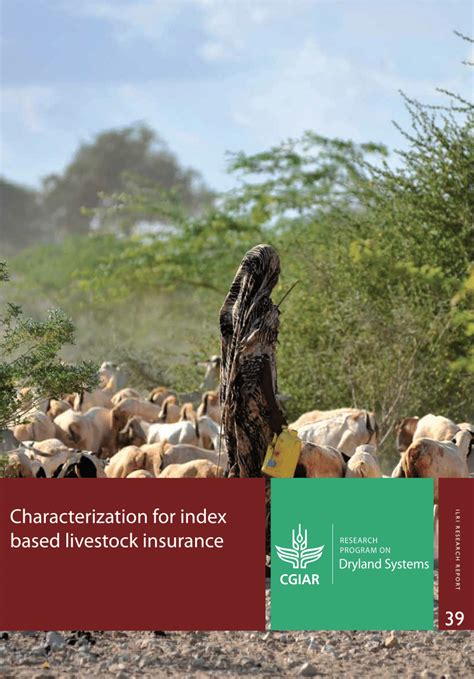Pdf Characterization For Index Based Livestock Insurance