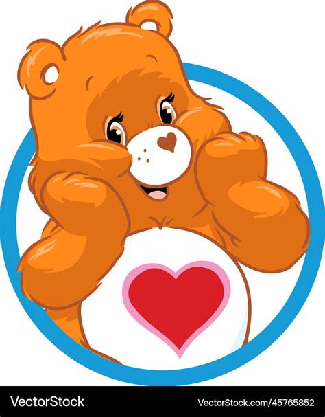 Care Bears Tenderheart Bear Free Vector Vectorstock