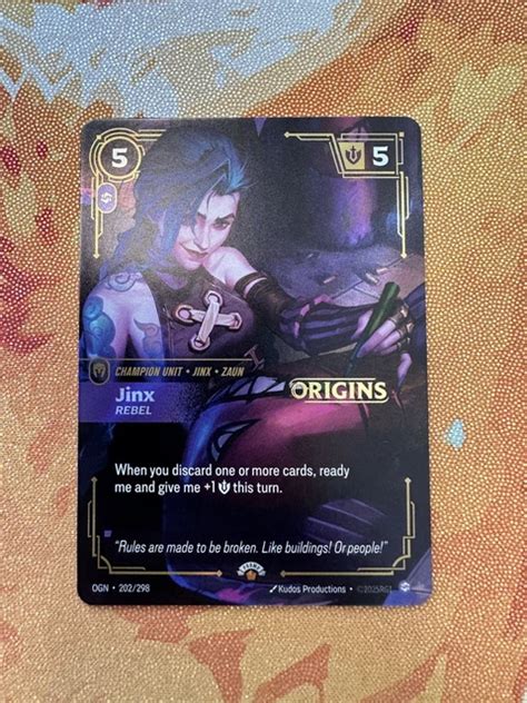 Riftbound Jinx Rebel Champion Launch Stamped Promo Foil 202298 Nm 65