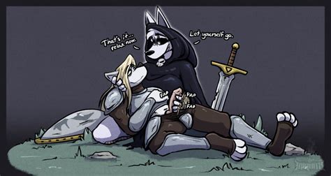 Rule 34 Anthro Armor Canid Canine Canis Cloak Clothing Duo Female