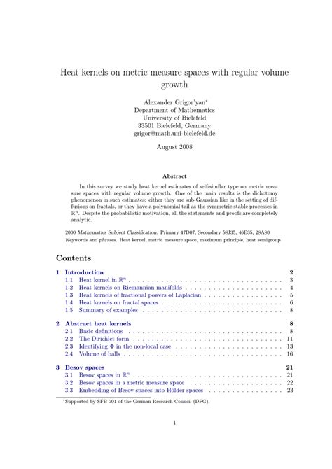 Pdf Heat Kernels On Metric Measure Spaces With Regular Volume Growth