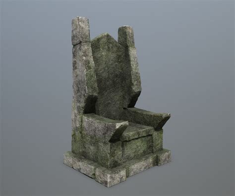 Artstation Stone Throne Game Assets