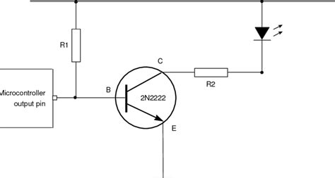 Driving An LED Via A Transistor NPN Driver A Logic 1 Output Is Download Scientific Diagram