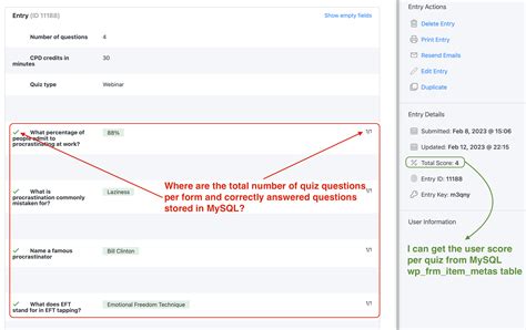 Where Is Customize Quiz Scoring Data Sorted In Mysql Formidable