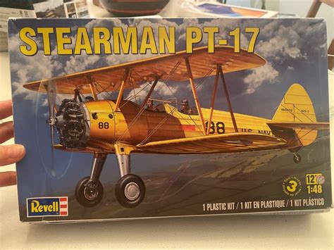 Revell Stearman Pt 17 Aircraft Model Kit 85 5264 Wwii Biplane 148