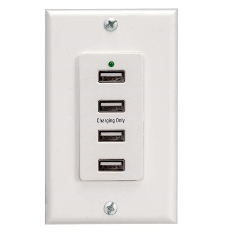 Magnadyne Wc Usb W White Wall Mount Usb Charging Ports White Plate Ebay