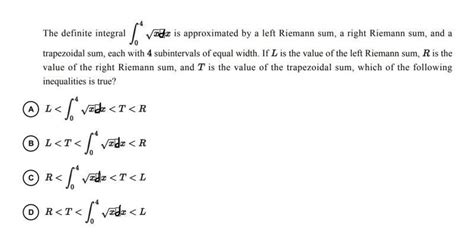 Solved The Definite Integral ſi Vata Is Approximated By A