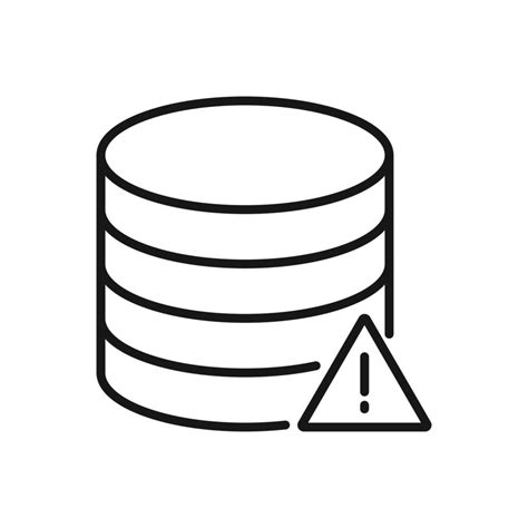 Editable Icono De Error Advertencia Base De Datos Vector Ilustración Aislado En Blanco