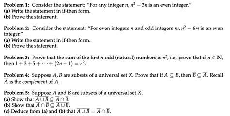Solved Problem 1 Consider The Statement For Any Integer Chegg Com