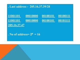 Network Layer Ipv4 Classful Addressing Notations Classless Addressing