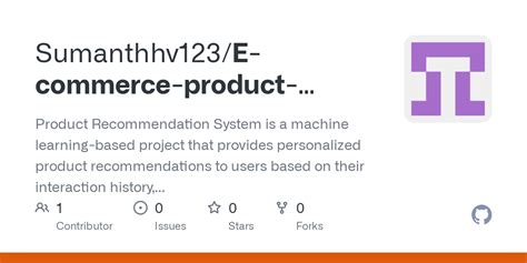 Github Sumanthhv123e Commerce Product Recommendation System Product Recommendation System