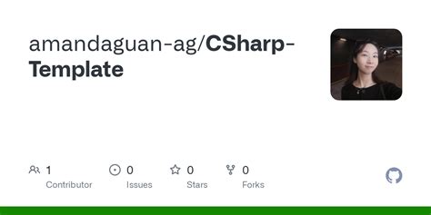 github amandaguan ag csharp template
