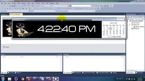 How To Create A Calendar With A Simple Digital Clock In Vbnet Youtube