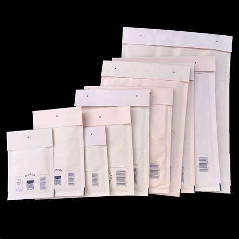 Luftpolster Versandtaschen A1 B2 C3 D4 E5 F6 G7 H8 I9 K10 Weiß Braun