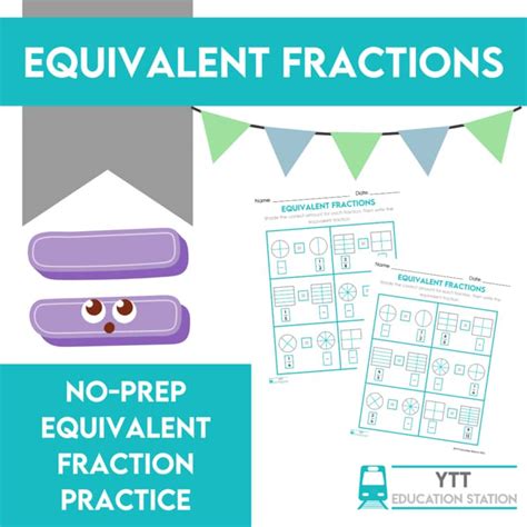 Equivalent Fractions Worksheets Visual Fraction Models For Concept Mastery