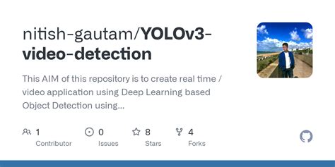 Github Nitish Gautam Yolov Video Detection This Aim Of This Repository Is To Create Real