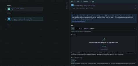 Workato Connectors Postgresql Run Long Query With Custom Sql