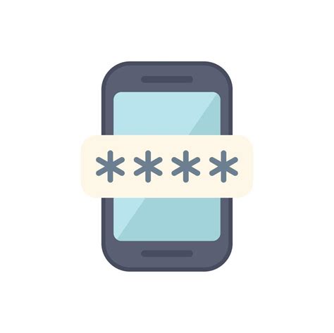 Smartphone Showing Password Protected Screen With Asterisks For Cyber Security 51244631 Vector