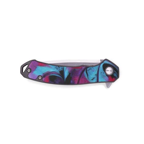 Edc Resinart Pocket Knife Raymond Purple 487314 Carved Knives
