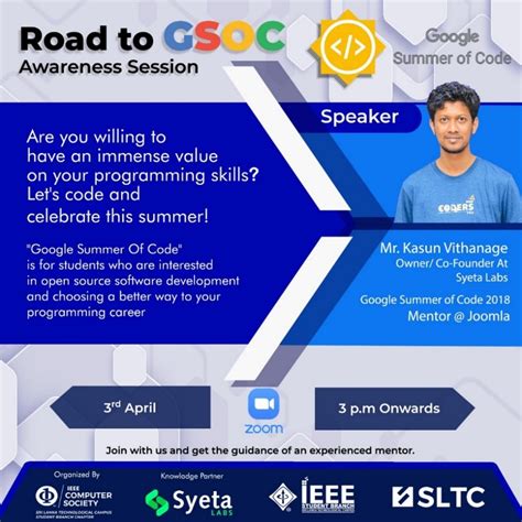 road to gsoc ieee computer society sri lanka chapter