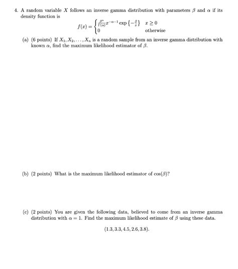 solved 4 a random variable x follows an inverse gamma