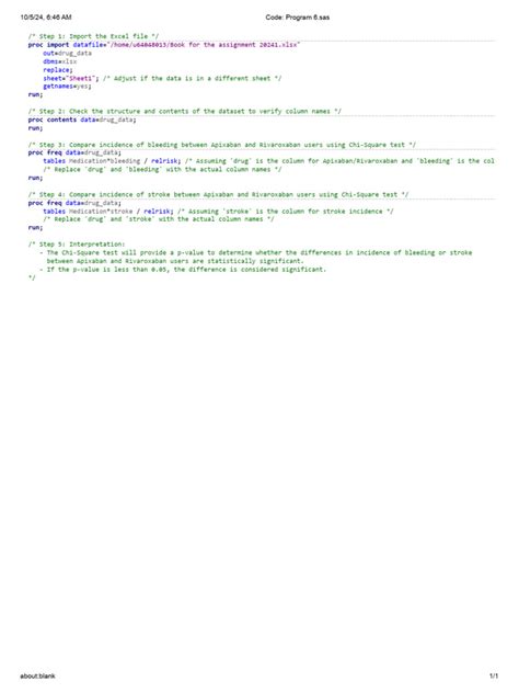 Code Program 6sas Pdf