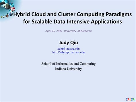 Ppt Hybrid Cloud And Cluster Computing Paradigms For Scalable Data