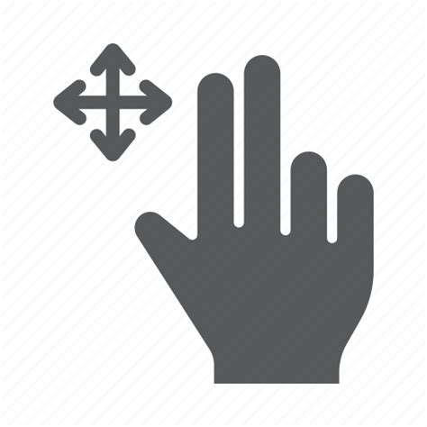 Drag Finger Free Gesture Hand Touch Two Icon