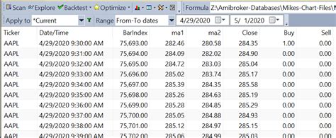 Barindex Not Incrementing During Bar Replay Afl Programming