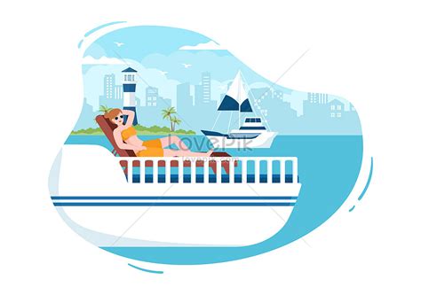 바다 그림에서 요트 일러스트 무료 다운로드 Lovepik