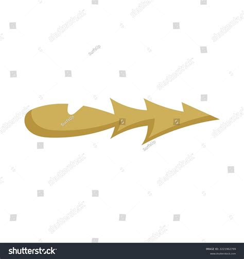 Ancient Harpoon Bone Vector Illustration Primitive Stock Vector