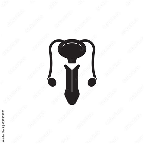 Vector De Stock Male Reproductive System Black Vector Concept Icon