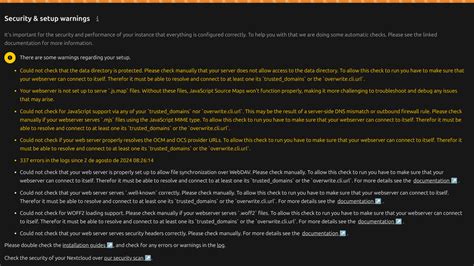Nextcloud Docker Multiple Warnings Appliances Docker Snappy VM NCP AIO Nextcloud