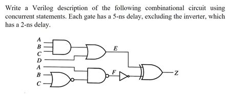 Solved Write A Verilog Description Of The Following