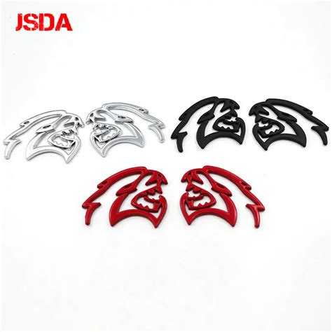 고품질 3d 금속 헬캣 자동차 로고 도어 펜더 사이드 스티커 허리 라인 배지 크리에이티브 장식 후면 트렁크 엠블럼 스티커