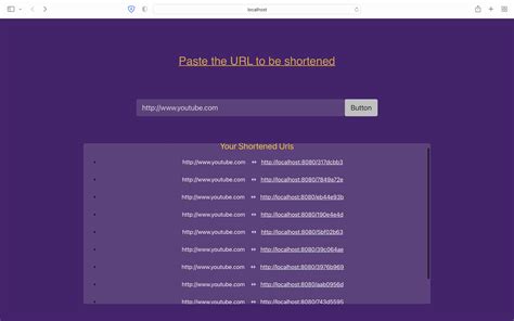 ur shortener using the spring boot and reactjs