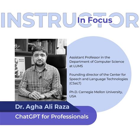 Agha Ali Raza On Linkedin Chatgpt Chatgpt4 Dalle Lums Professionals Training Workshop