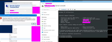 Azure Vm Cannot Connect To Rdp Nla Manual Microsoft Qanda