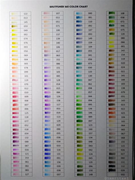 Brutfuner Color Chart Color Names Chart Colored Pencil Lessons Color Schemes Colour Palettes