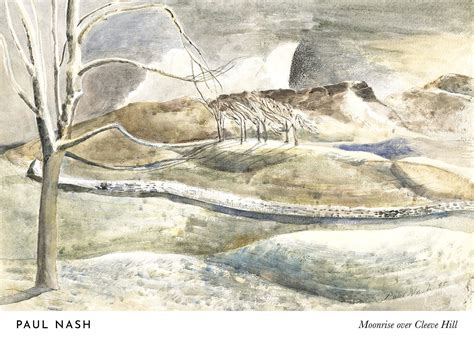 Paul Nash Moonrise Over Cleeve Hill Poster Konst Posters