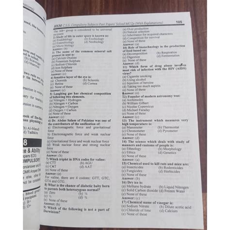 Css Compulsory Subjects Solved Past Papers Mcqs 1985 2025 40 Years By Hsm