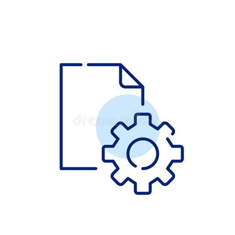 File Configuration And Document Settings File Symbol And Cogwheel Pixel Perfect Editable
