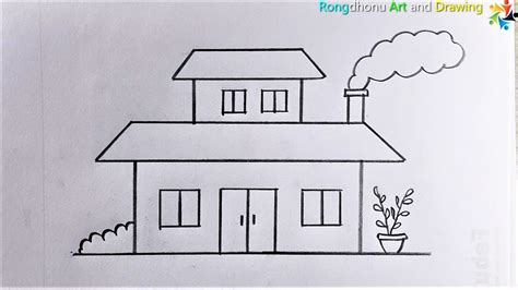 House Drawing Ghar Drawing My Home Art😘😘 Youtube