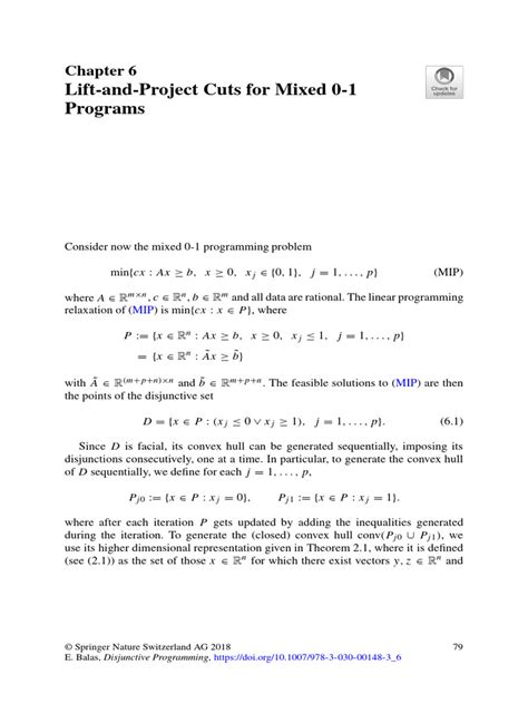 Balas 2018 Pdf Linear Programming Mathematical Optimization