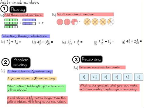 Fractions Add Mixed Numbers Year 5 Teaching Resources