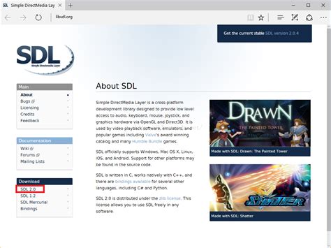 Windows下配置sdl20开发环境sdl Development Libraries Csdn博客